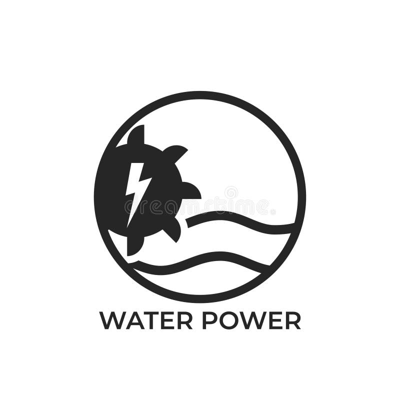 Hydropower Energy Icon. Hydroelectric Power Station. Sustainable and ...