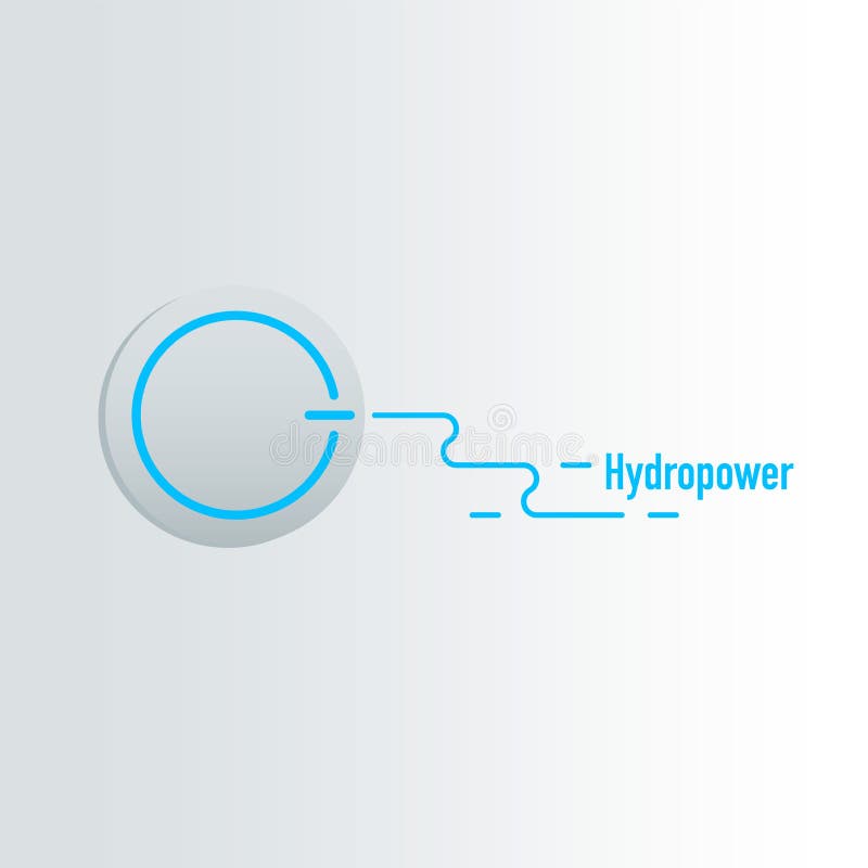 Hydropower Energy Icon. Hydroelectric Power Plant Stock Vector ...