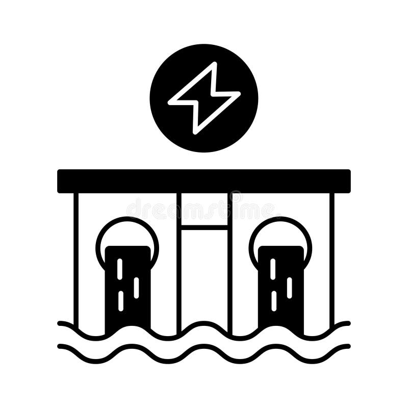 Hydropower Line Vector Icon Easily Modified Stock Vector - Illustration ...