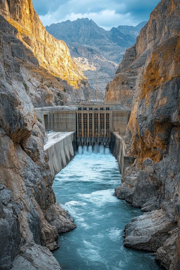 Hydropower Plant, a Hydropower Plant Located in a Rugged Mountain Gorge ...