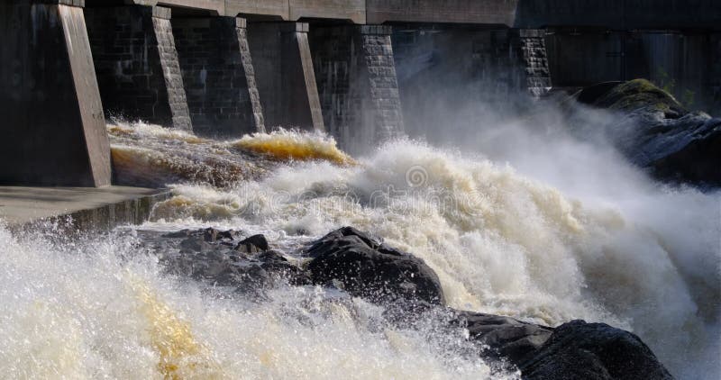 Hydropower Station Opens Its Doors Fully. Stock Video - Video of ...