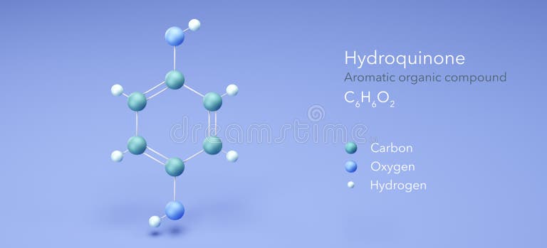 Hydroquinone, Molecular Structures, Aromatic Organic Compound, 3d Model ...
