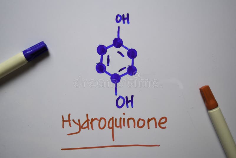 Hydroquinone Molecule Write on the White Board. Structural Chemical ...