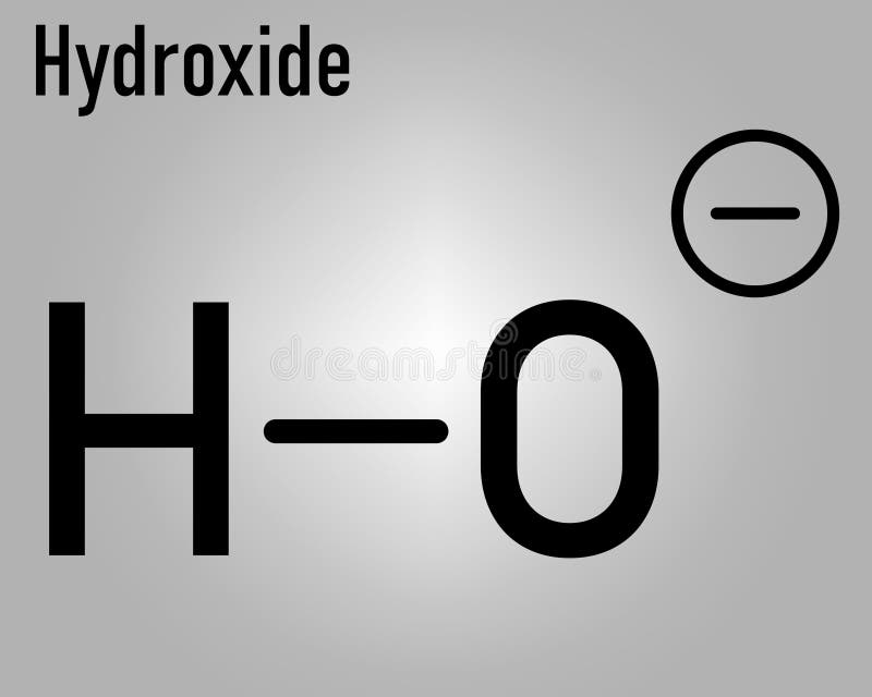 Hydroxide Anion, Chemical Structure. Skeletal Formula Stock ...