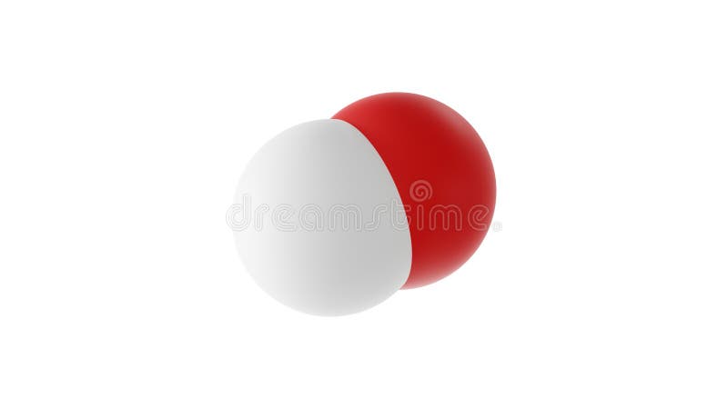 Hydroxide Molecule, Diatomic Anion, Molecular Structure, Isolated 3d ...