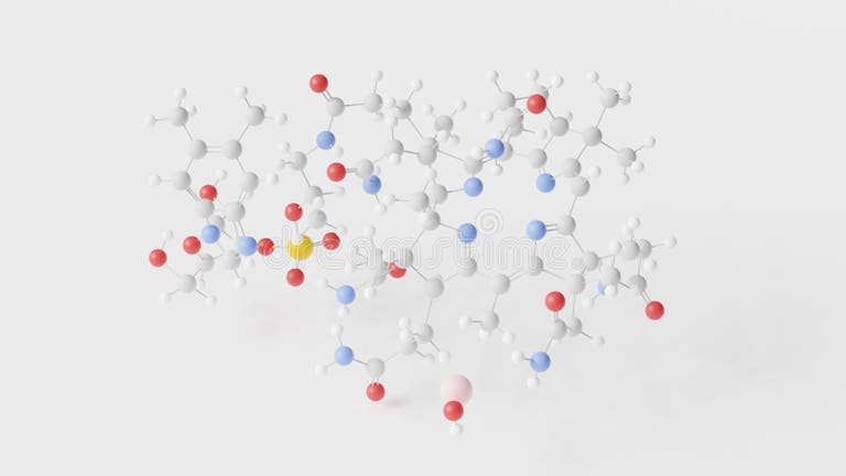 Hydroxocobalamin Molecule 3d, Molecular Structure, Ball and Stick Model ...
