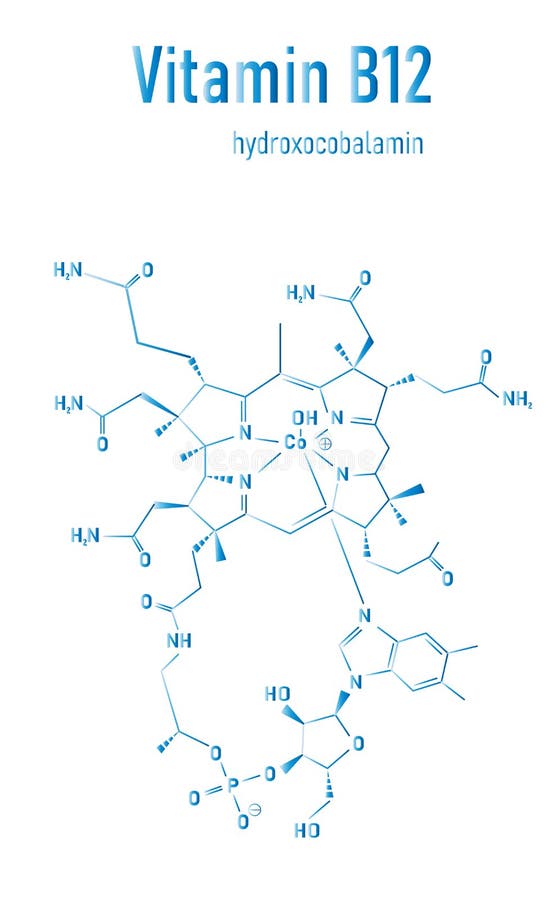 Hydroxocobalamin Vitamin B12 Molecule. Often Given Therapeutically in ...
