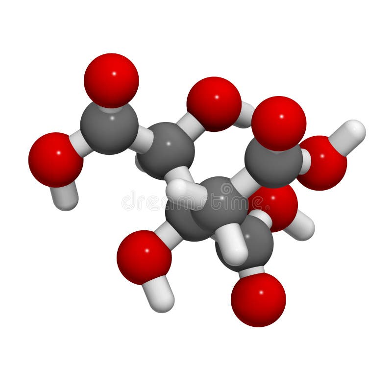 Hydroxycitric Acid (HCA, Hydroxycitrate) Molecule. 3D Rendering. Used ...