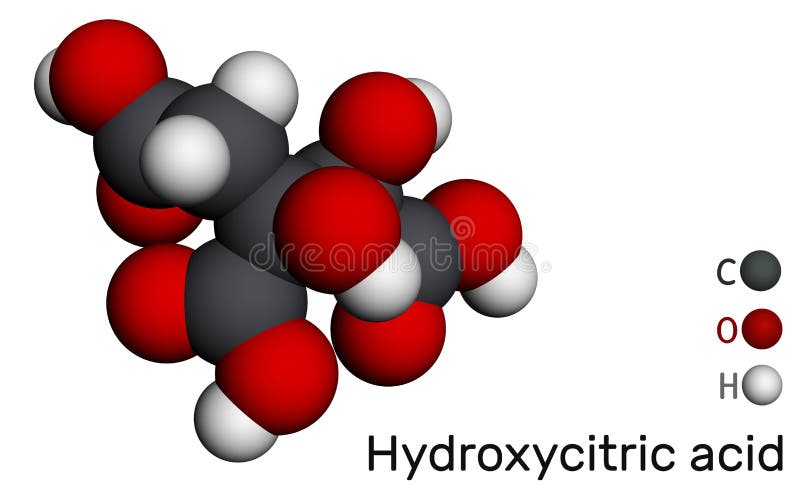 Hydroxycitric Acid, HCA Molecule. it is Derivative of Citric Acid ...