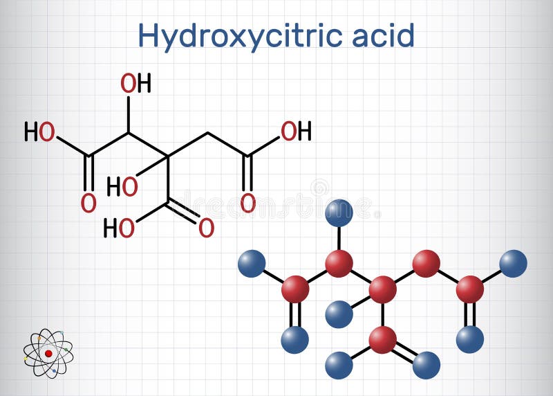 Hydroxycitric Acid, HCA Molecule. it is Derivative of Citric Acid ...