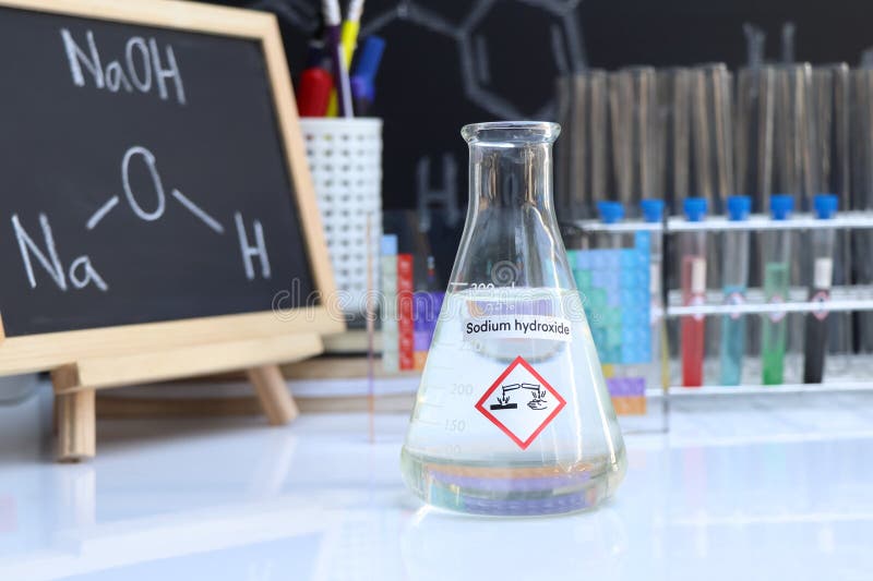Hydroxyde De Sodium Et Formule De Structure Du Symbole Chimique Photo ...