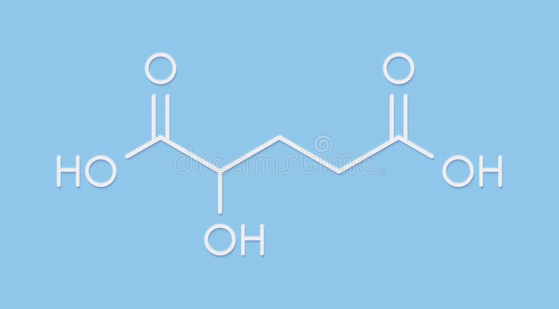 2-hydroxyglutarate Molecule. 3D Rendering Stock Illustration ...