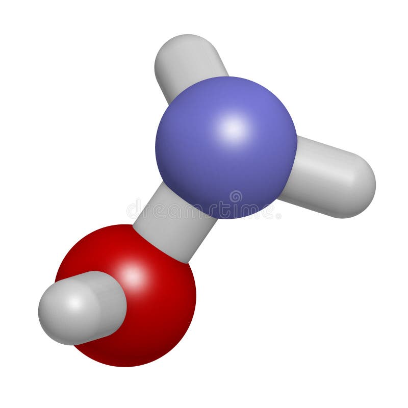 Hydroxylamine, NH2OH Molecule. it is Inorganic Compound, Used in ...