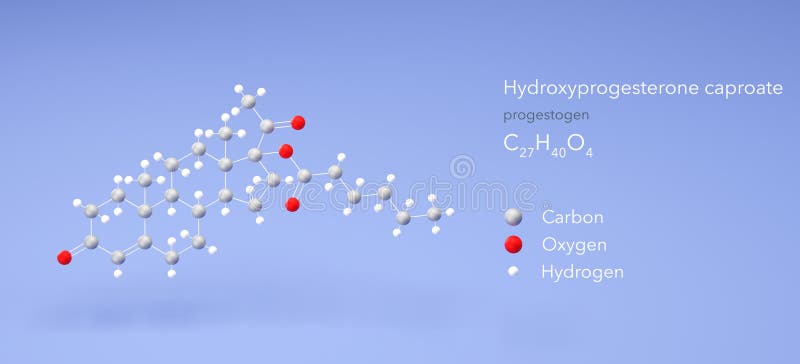 Hydroxyprogesterone Caproate Molecule, Molecular Structures ...