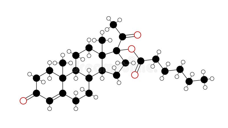 Hydroxyprogesterone Caproate Molecule, Structural Chemical Formula ...