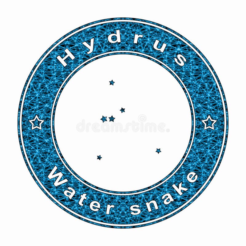 Hydrus Star Constellation, Water Snake Constellation Stock Illustration ...