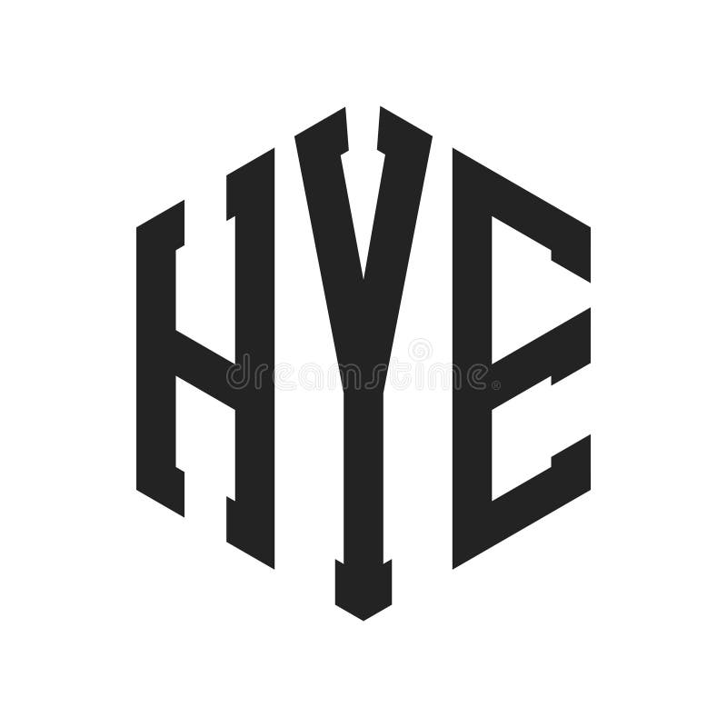 HYE Logo Design. Initial Letter HYE Monogram Logo Using Hexagon Shape ...