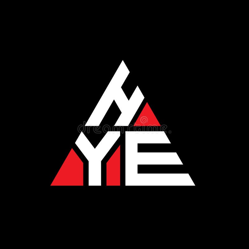 HYE Triangle Letter Logo Design with Triangle Shape. HYE Triangle Logo ...
