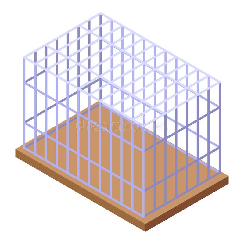 Hyena Cage Icon Isometric Vector. Wild Animal Stock Vector ...
