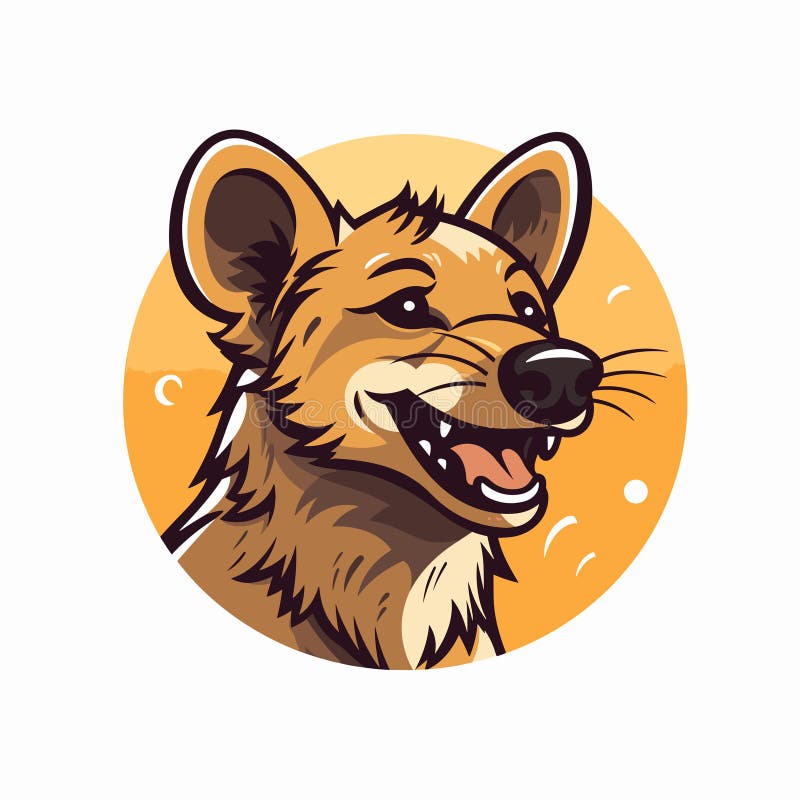 Hyena. Hyena Hand-drawn Comic Illustration. Cute Vector Doodle Style ...