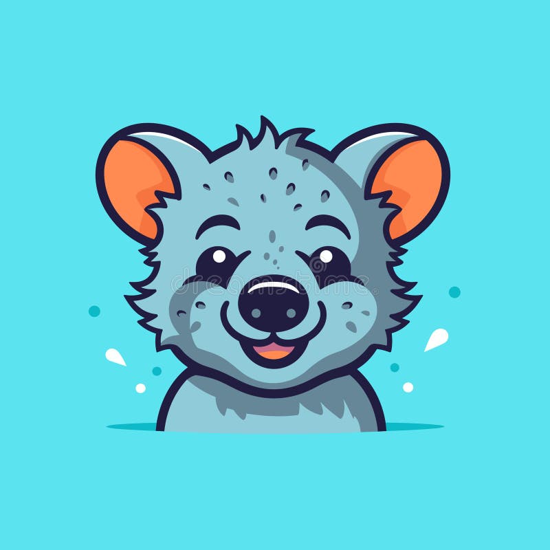 Hyena. Hyena Hand-drawn Comic Illustration. Cute Vector Doodle Style ...