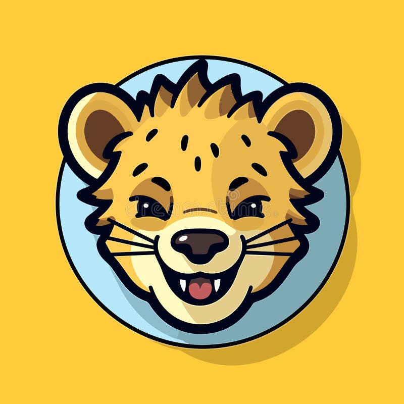 Hyena. Hyena Hand-drawn Comic Illustration. Cute Vector Doodle Style ...