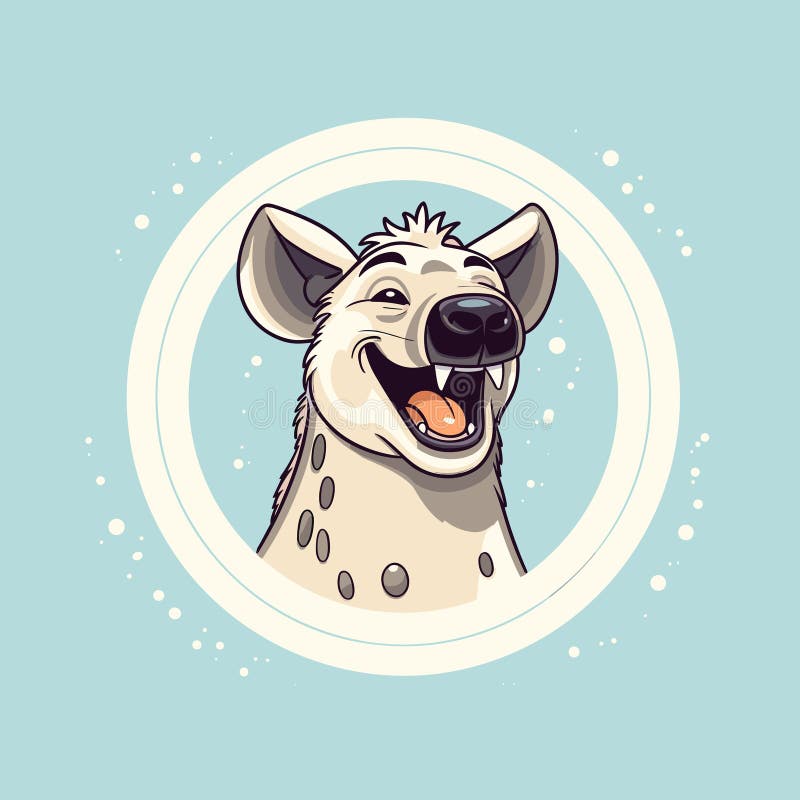 Hyena. Hyena Hand-drawn Comic Illustration. Cute Vector Doodle Style ...