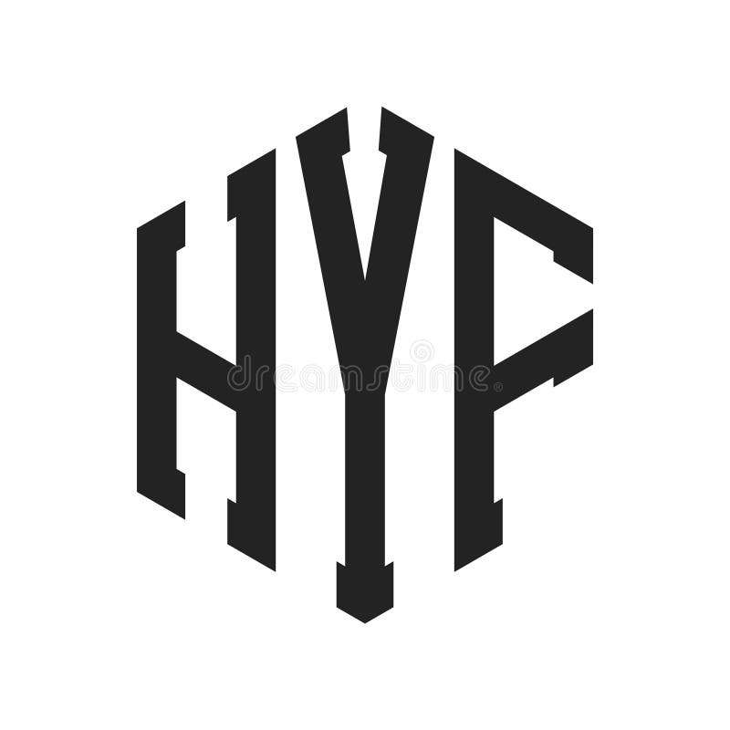 HYF Logo Design. Initial Letter HYF Monogram Logo Using Hexagon Shape ...