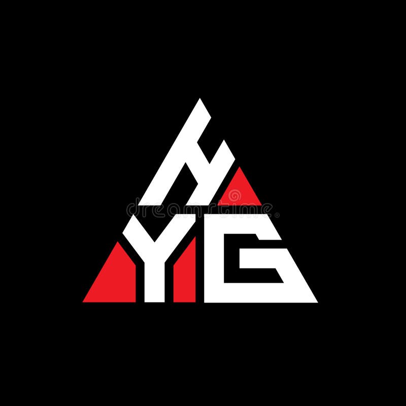 HYG Triangle Letter Logo Design with Triangle Shape. HYG Triangle Logo ...