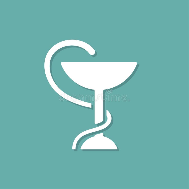 Bowl Of Hygeia Hand Drawing Vintage Style.Pharmacy Symbol Black Stock ...