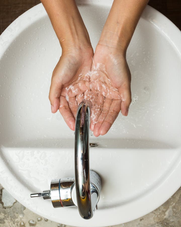Hygiene. Cleaning Hands. Washing Hands Stock Photo - Image of closeup ...