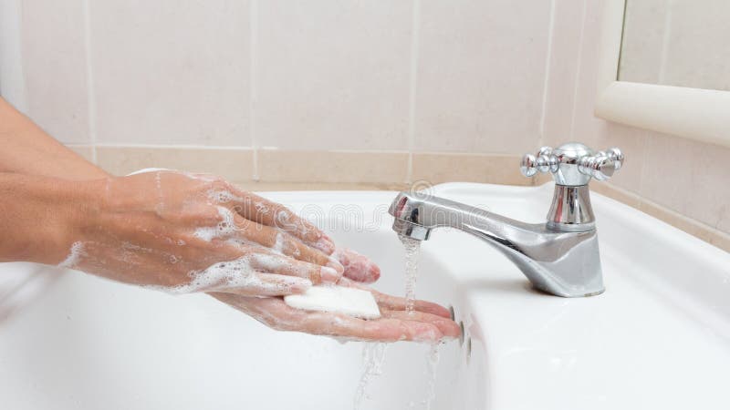 Hygiene. Cleaning Hands. Washing Hands Stock Image - Image of flow ...