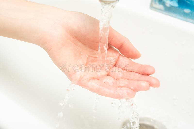 Hygiene. Cleaning Hands. Washing Hands with Soap and Water. Stock Image ...