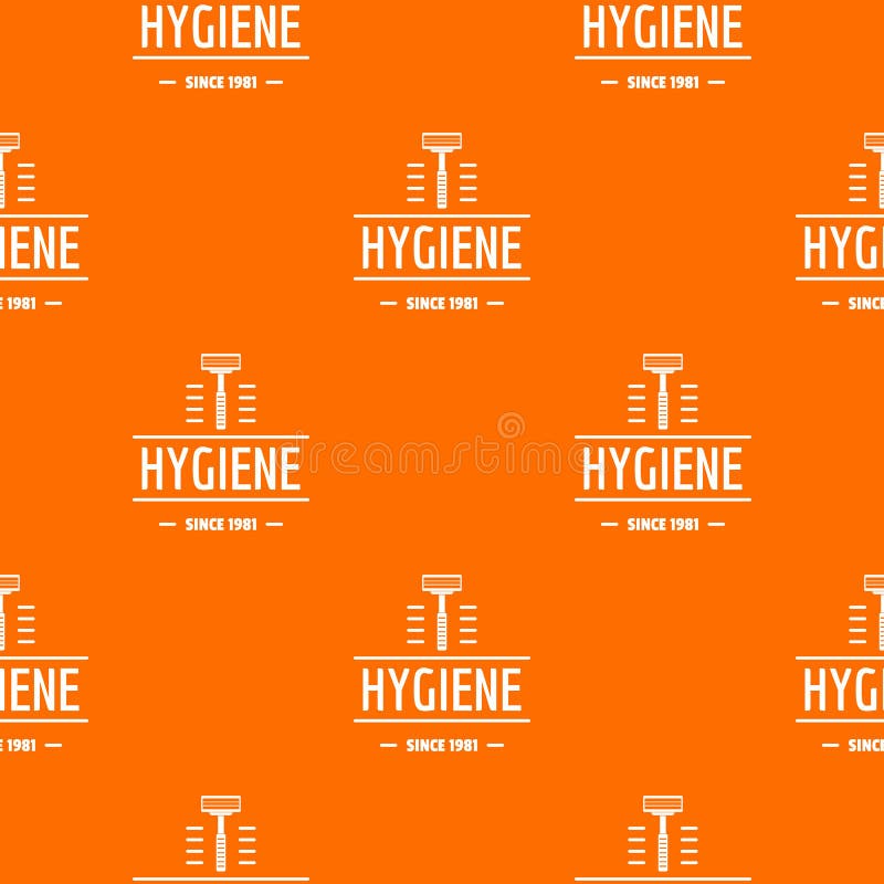 Hygiene Face Pattern Vector Orange Stock Vector - Illustration of ...