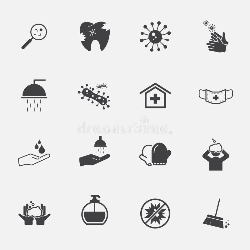 Hygiene icons set. stock vector. Illustration of personal - 59132046