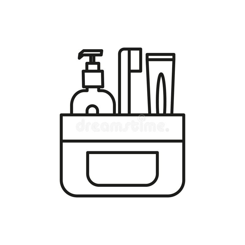 Hygiene Kit Icon Flat Line Symbol Set Stock Illustration - Illustration ...