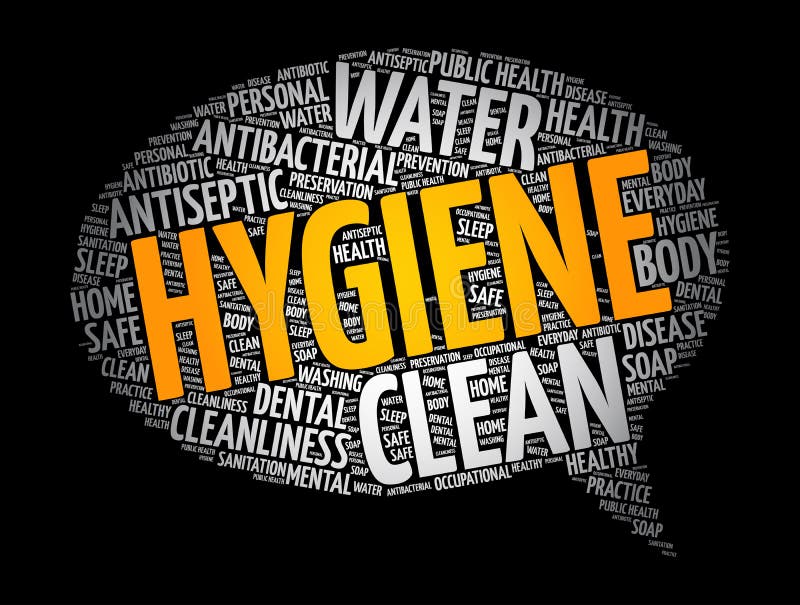 Hygiene Message Bubble Word Cloud Collage, Health Concept Background ... Hygiene Message Bubble Word Cloud Collage, Health Concept Background ...