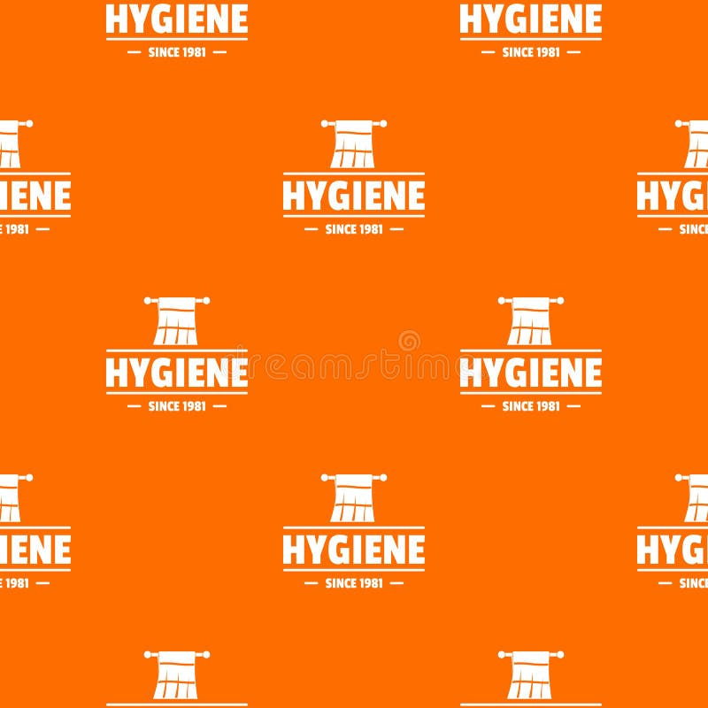 Hygiene Morning Pattern Vector Orange Stock Vector - Illustration of ...