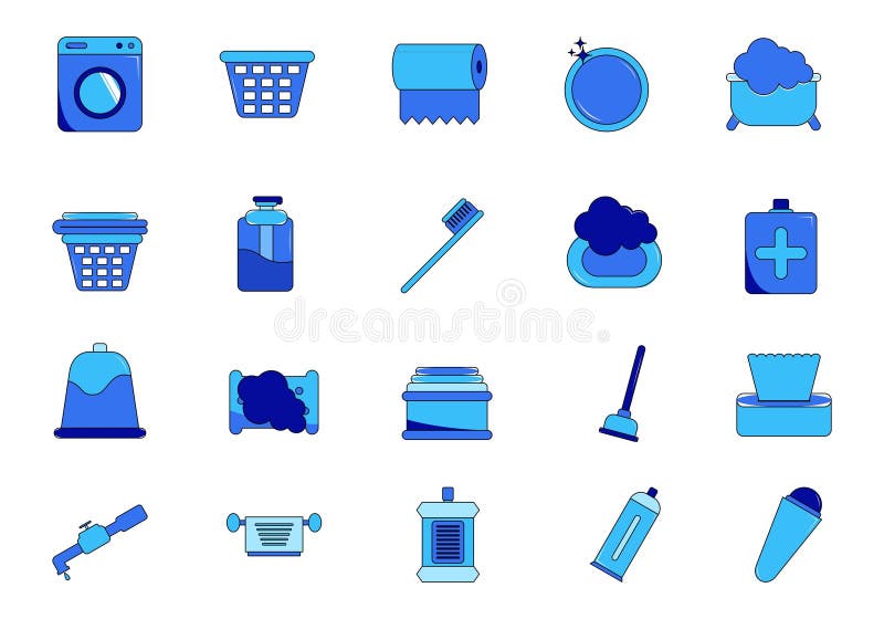Hygiene Routine Icon Element Set Stock Illustration - Illustration of ...