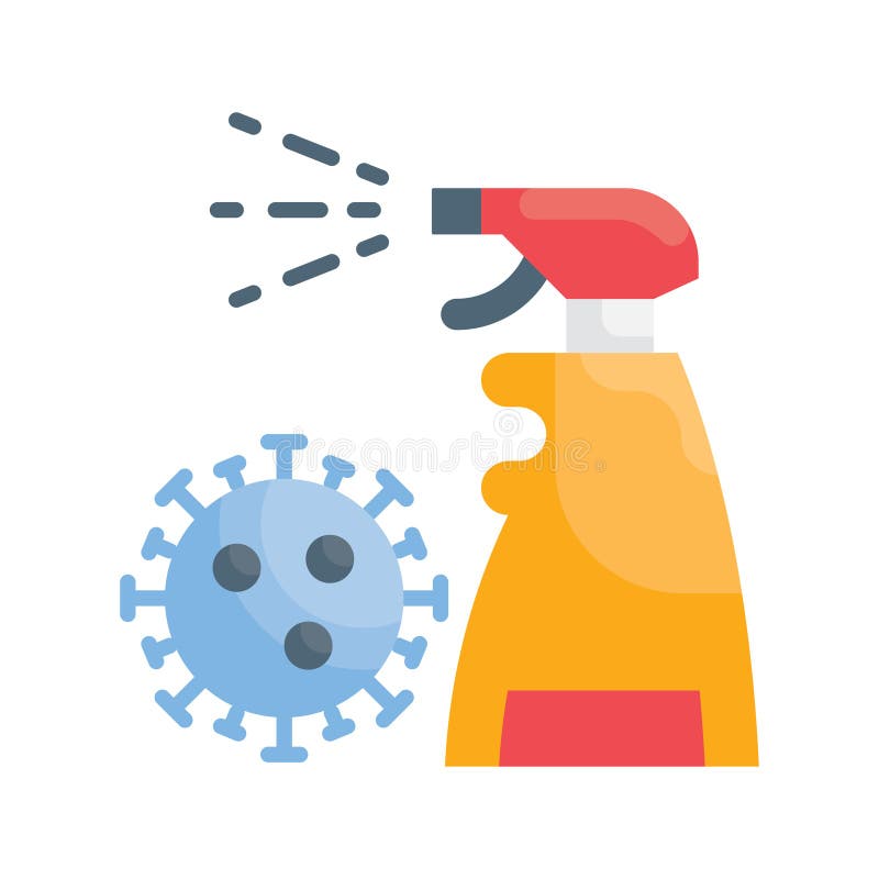 Disinfection Vector Flat Icon Style Illustration. EPS 10 File Stock ...