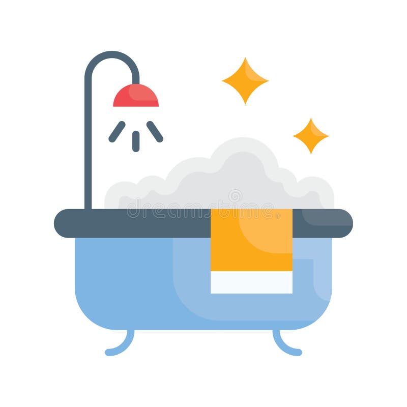 Shower Bath Vector Flat Icon Style Illustration. EPS 10 File Stock ...