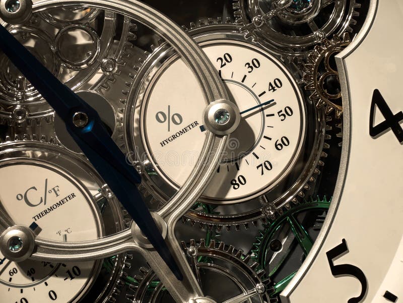Inside of Hygrometer Made of Metal with Water Inside Used in Measuring ...