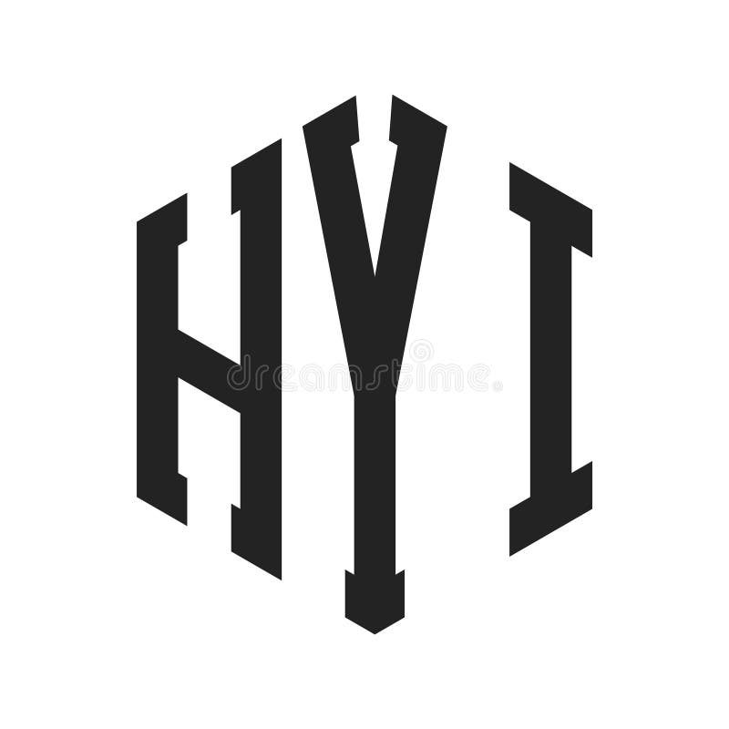 HYI Logo Design. Initial Letter HYI Monogram Logo Using Hexagon Shape ...