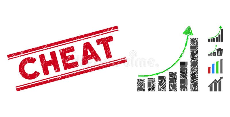 Hyip Bar Chart Mosaic and Grunge Cheat Watermark with Lines Stock ...
