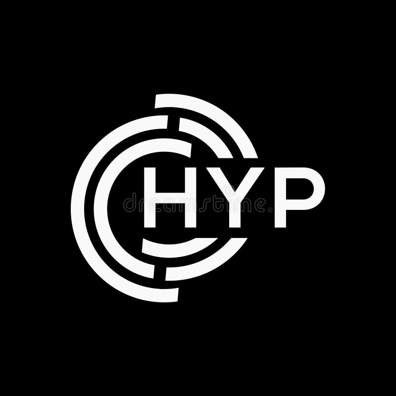 HYP Letter Logo Design on Black Background. HYP Creative Initials ...