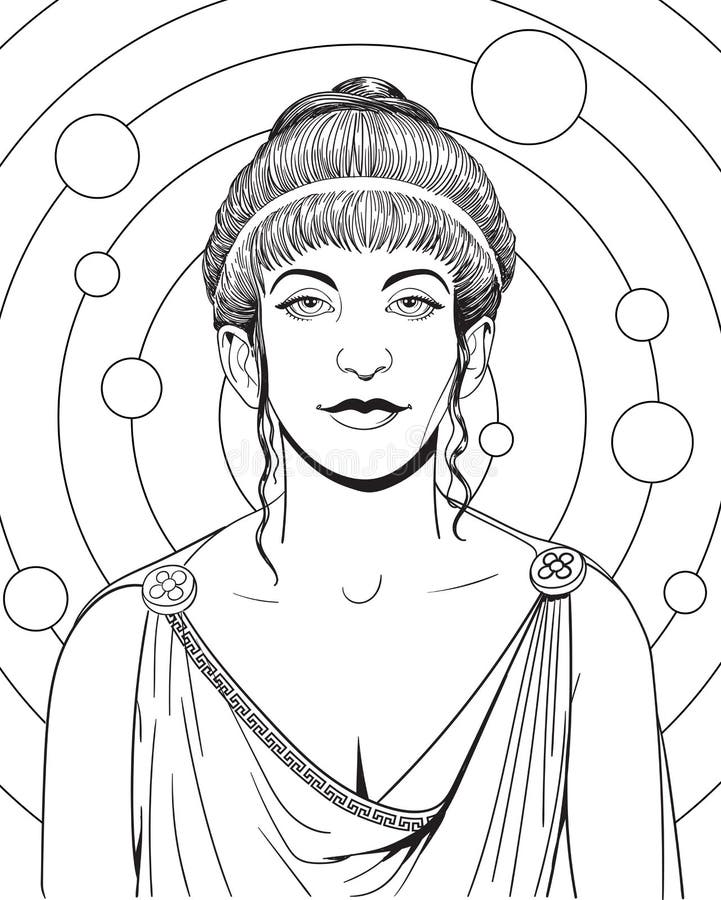 Hypatia, Ancient Greek Philosopher, Vector Stock Vector - Illustration ...