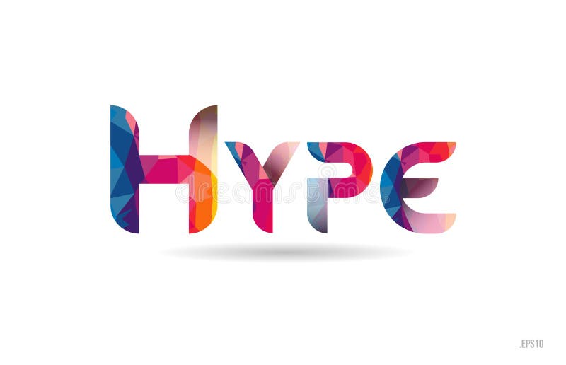 Hype Colored Rainbow Word Text Suitable for Logo Design Stock Vector ...
