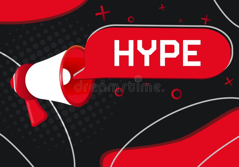 Hype. Hand Holding Megaphone with Speech Bubble Stock Vector ...