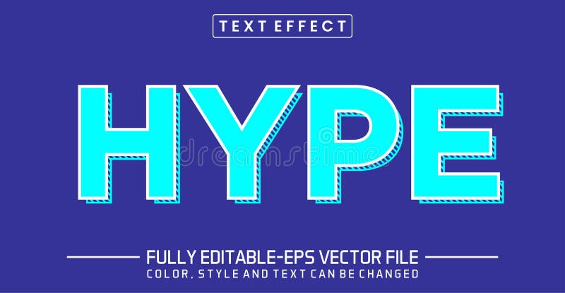Hype Text Editable Style Effect Stock Vector - Illustration of type ...