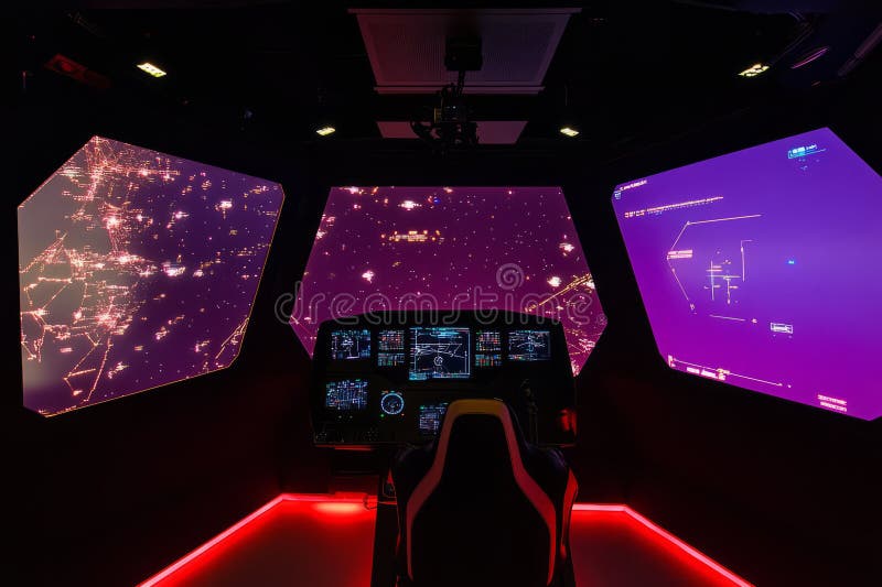 Hyper Advanced Flight Simulation Room Stock Photos - Free & Royalty ...